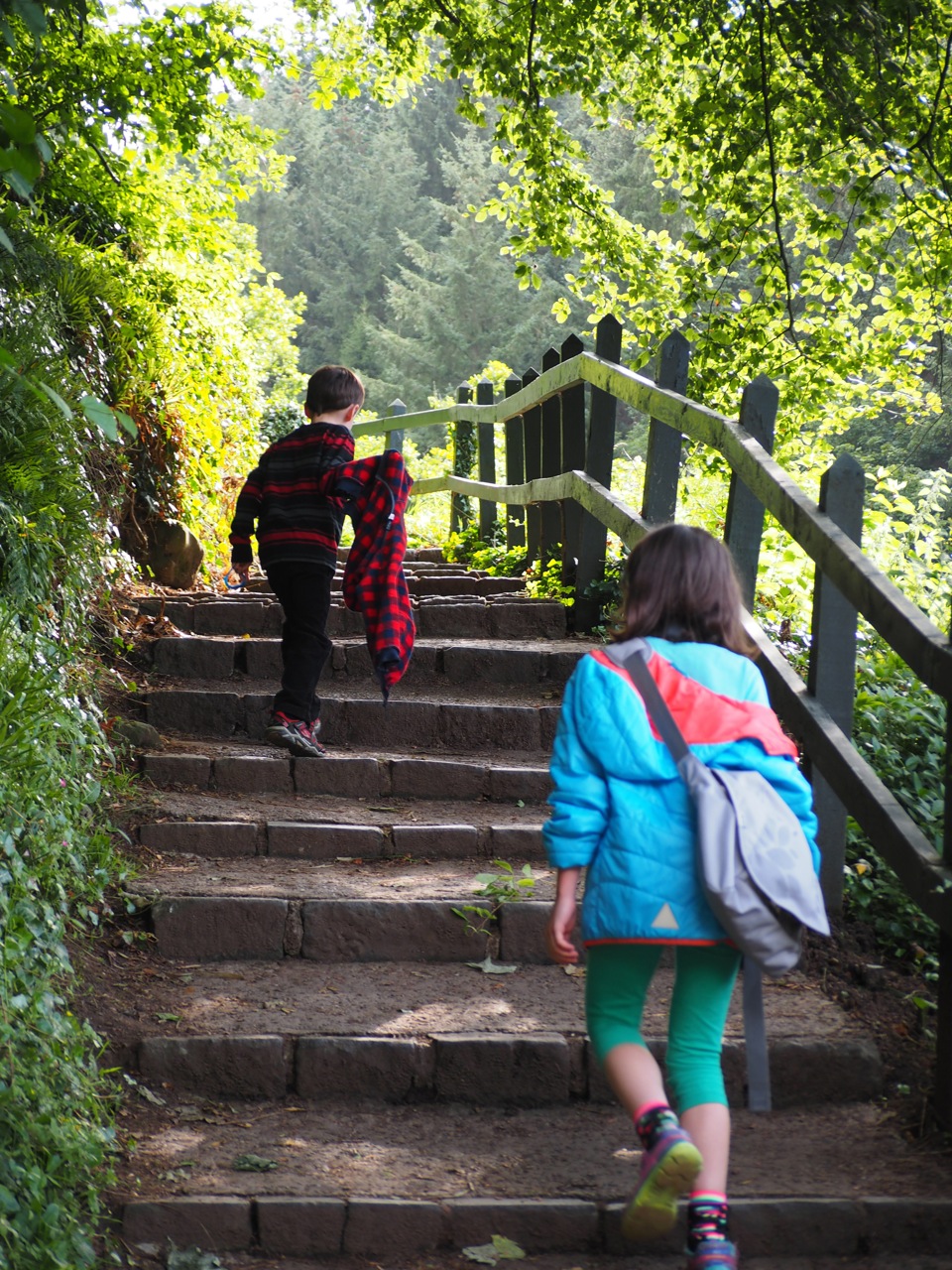 taking the stairs – collecting tokens