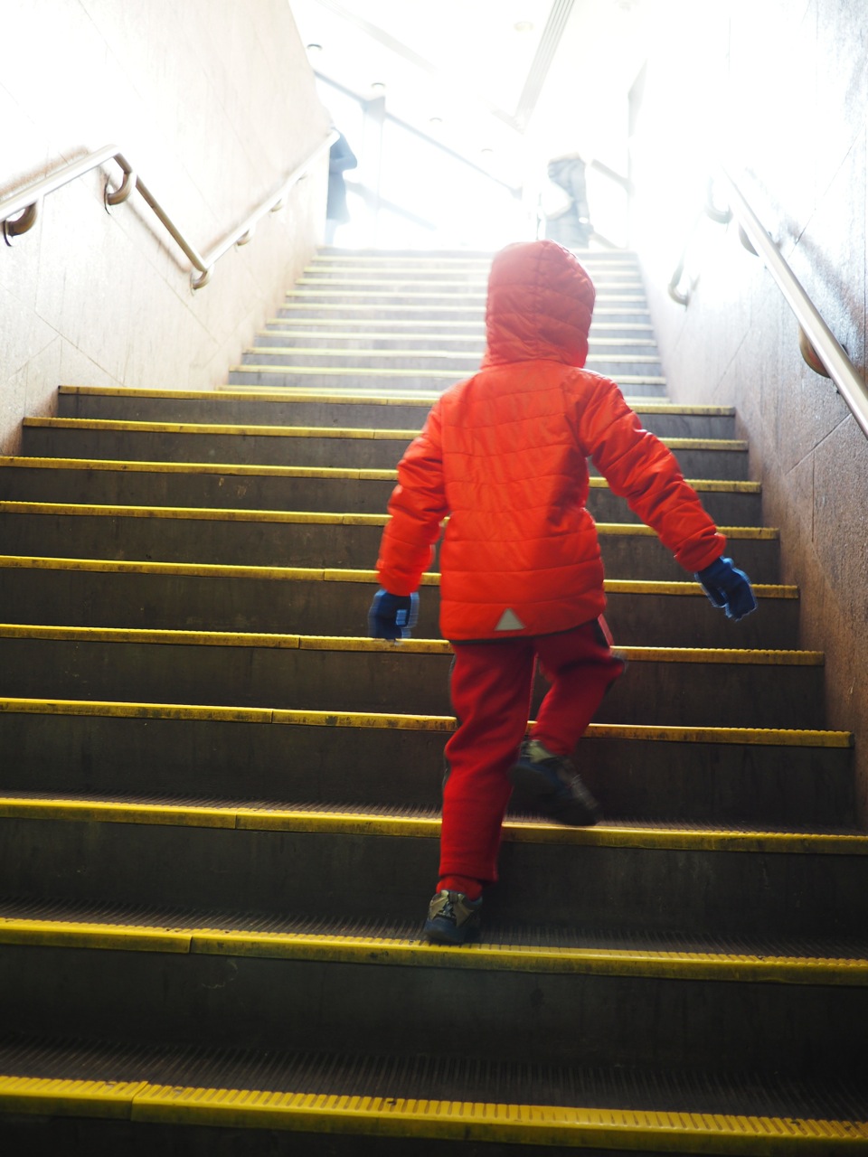 taking the stairs – collecting tokens